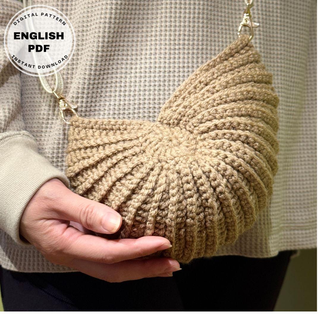 Crochet Seashell Bag Pattern | No-sew Nautilus Purse (PDF) - Etsy