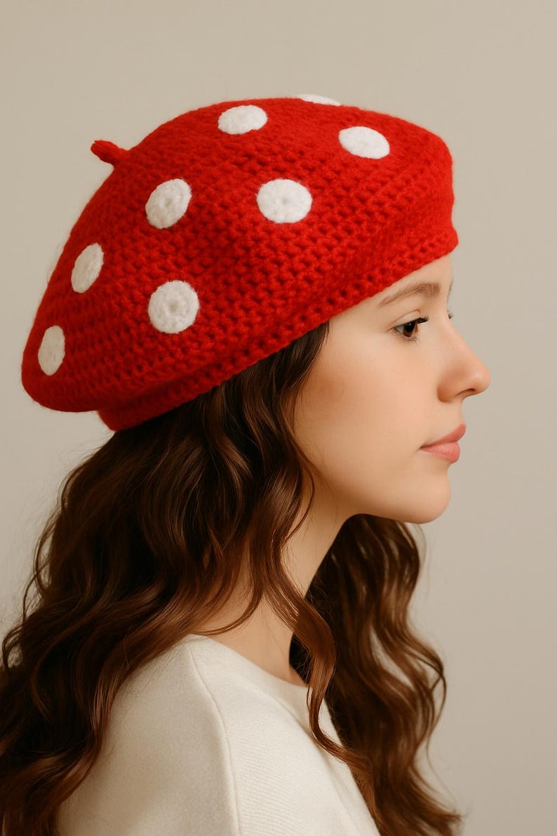 Crochet Beret Pattern, Women's Winter Hat Tutorial (PDF Pattern) - Etsy