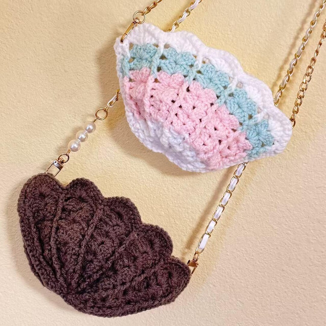 Shell Blossom Bag Crochet Pattern PDF | Scallop‑flower Purse, Seashell ...