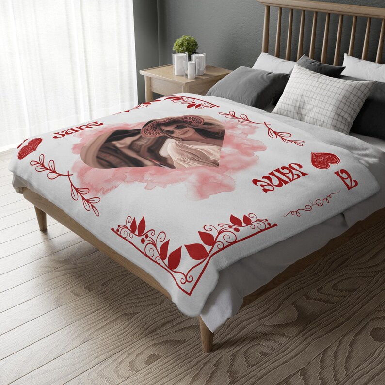 Two Sided Playing Card Blanket for Couples, Personalized Photos and ...