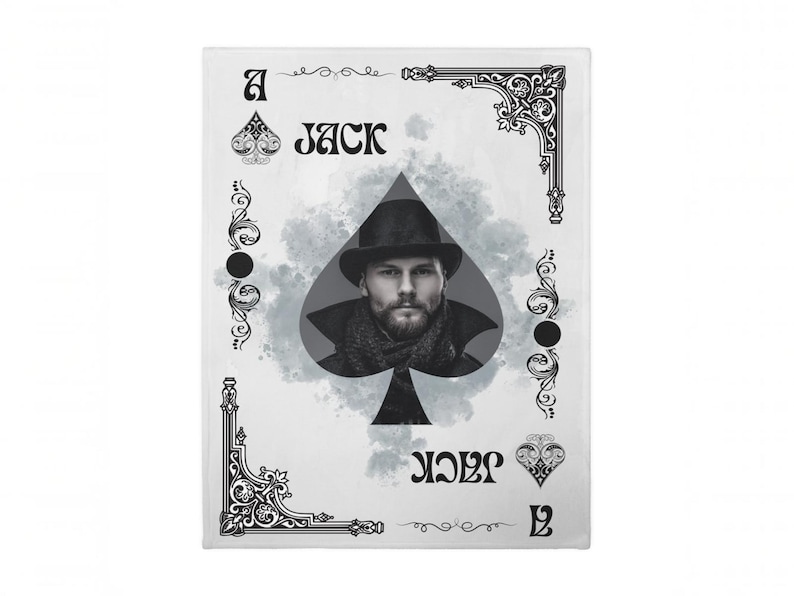 Two Sided Playing Card Blanket for Couples, Personalized Photos and ...