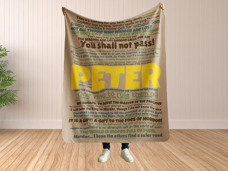 Personalized Movie Quote Blanket, With Custom Name Text Sentence Word ...