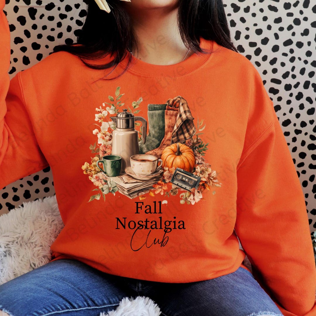 Printable Fall Nostalgia PNG Set | Retro Autumn Sublimation Clipart ...