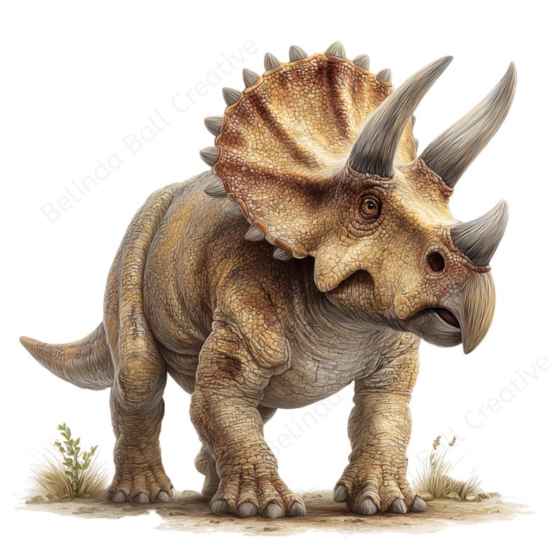 Printable Realistic Dinosaur Clipart Set of 27, 9 Dinosaur Species Full ...