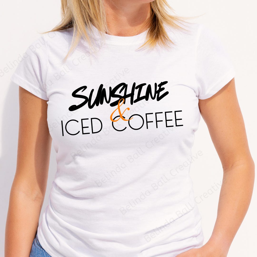 Printable Sunshine & Iced Coffee Font PNG, Fun Summer Sublimation Font ...