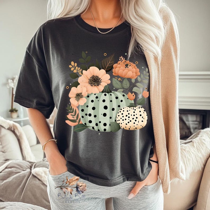 Printable Boho Fall Png, Leopard Print, Pumpkin Png, Sage Green and ...