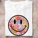 Printable Colorful Daisy Smiley Face PNG | Groovy Retro Happy Face ...