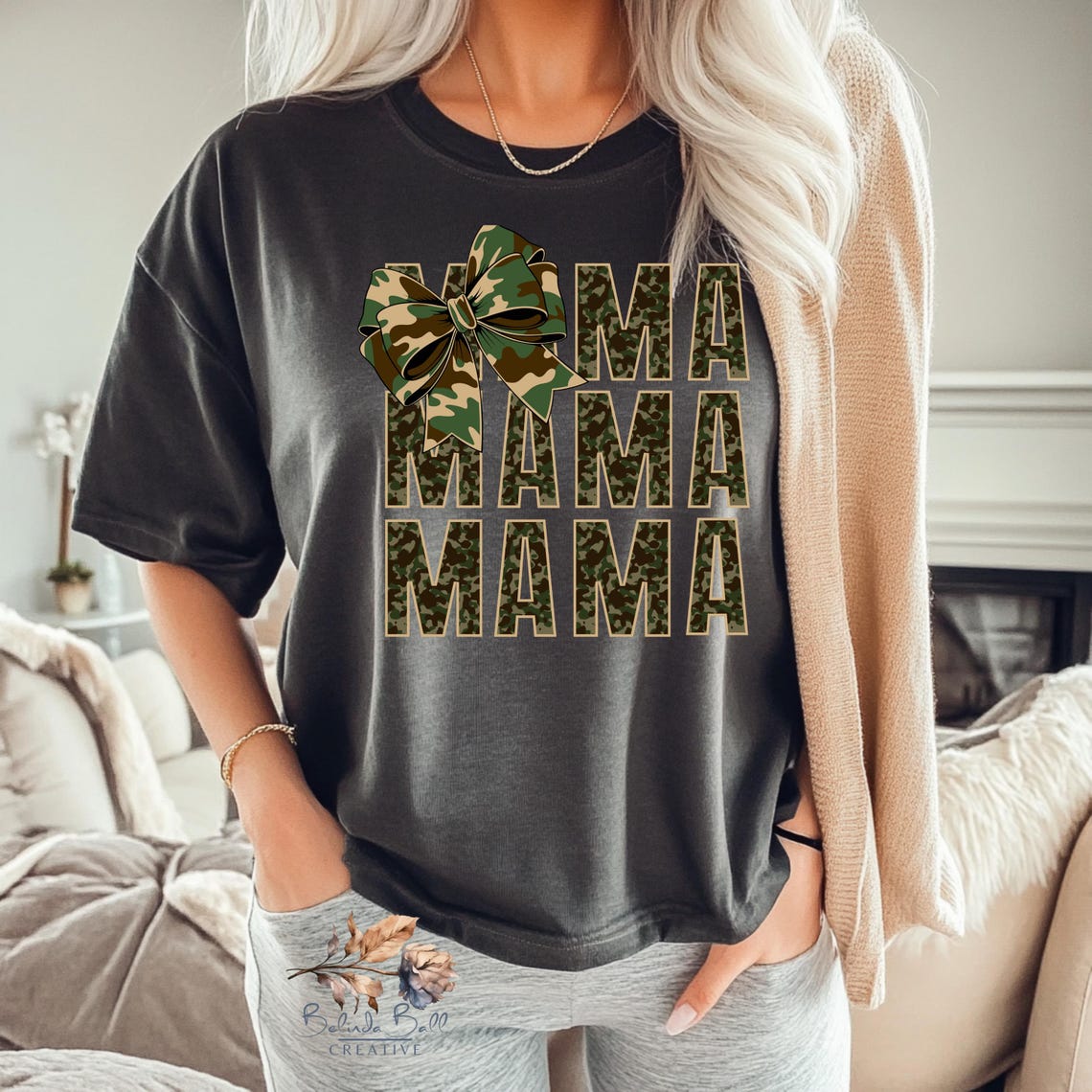 Printable Camo Mama PNG, Camo Bow Clipart, Sublimation PNG, Camouflage ...