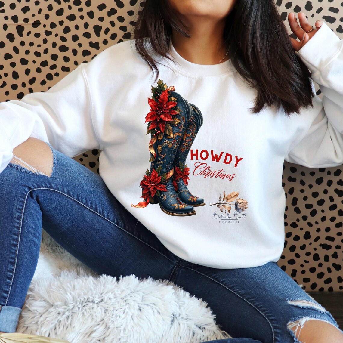 Printable Howdy Christmas Boots Png, Cowboy Coquette Bow, Western ...