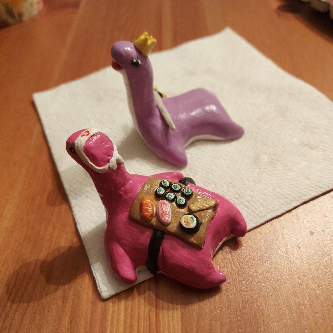 Made-to-order Nessie Dinosaur With Prop | Sculpture, Keychain, Cute ...