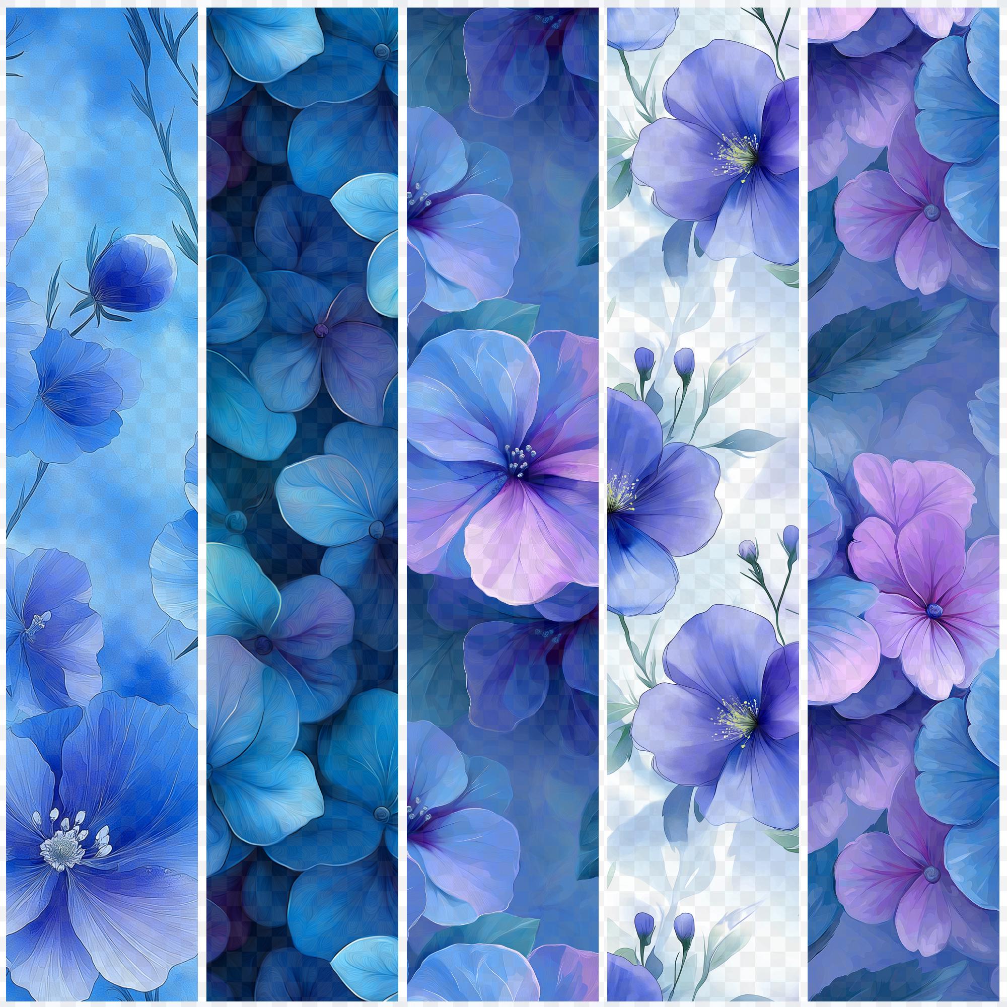 30 Blue&pulper Watercolor Floral Printable Paper Seamless Romantic ...