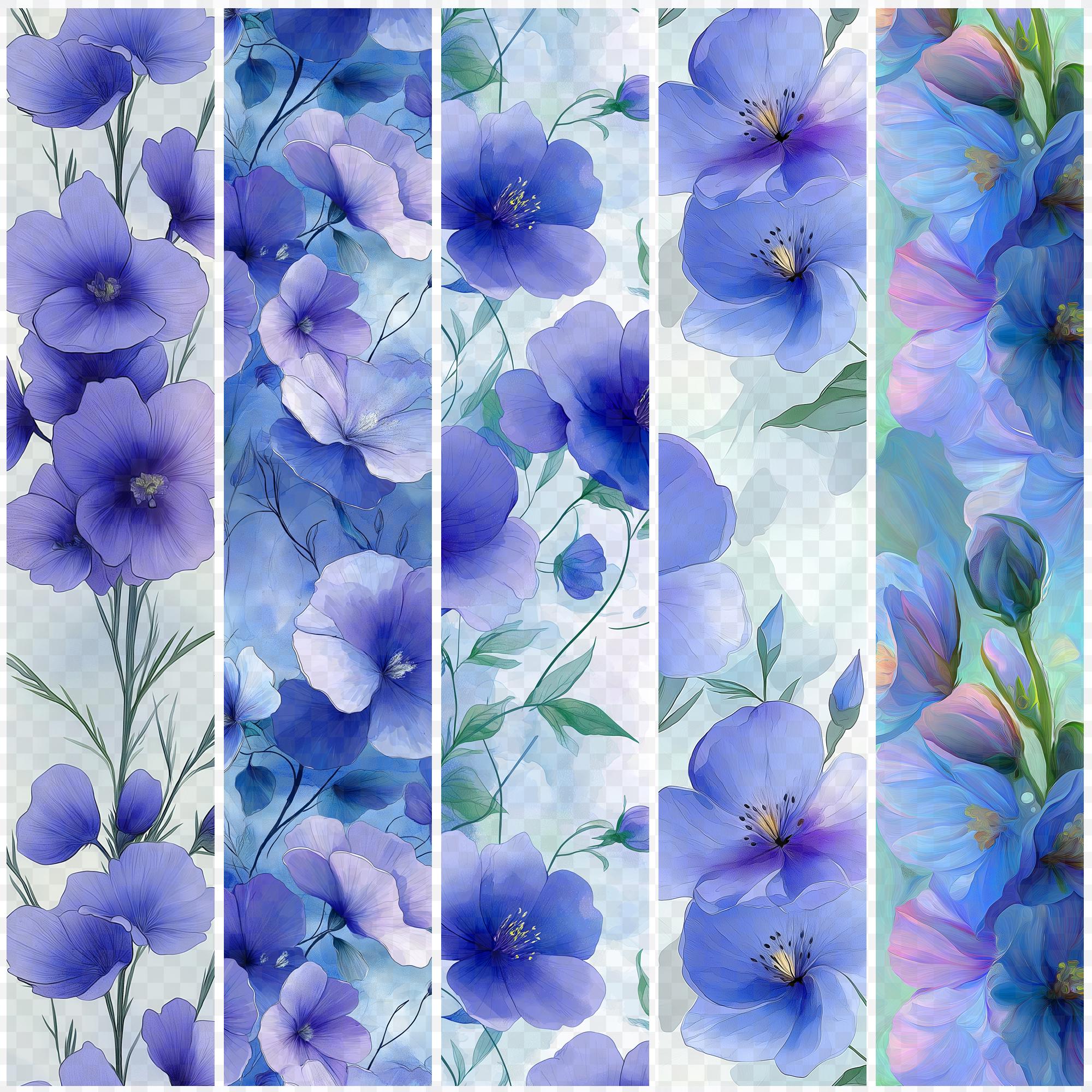 30 Blue&pulper Watercolor Floral Printable Paper Seamless Romantic ...