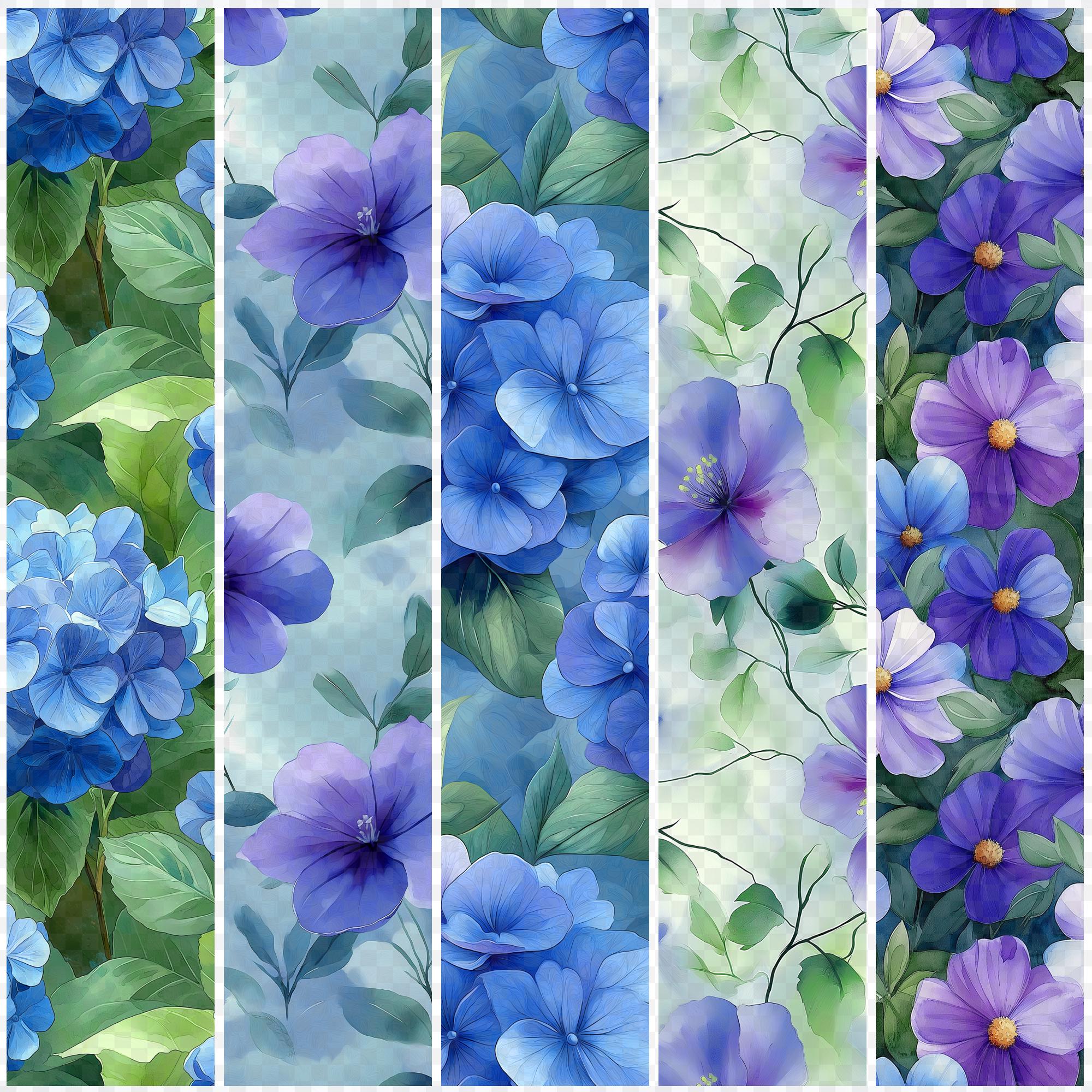 30 Blue&pulper Watercolor Floral Printable Paper Seamless Romantic ...