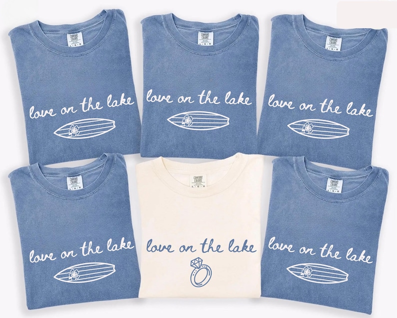 Love on the Lake Bachelorette Shirt Comfort Colors Hand Drawn Aesthetic ...