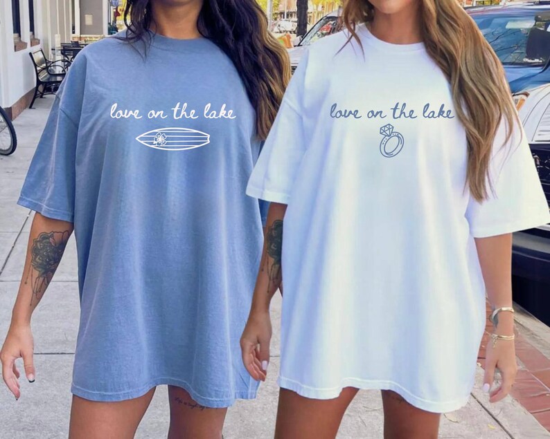 Love on the Lake Bachelorette Shirt Comfort Colors Hand Drawn Aesthetic ...