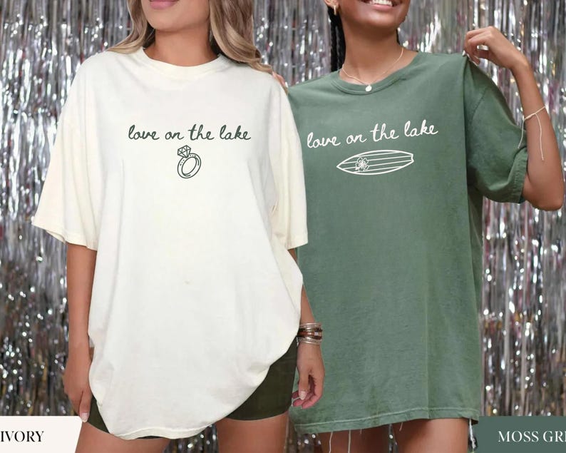 Love on the Lake Bachelorette Shirt Comfort Colors Hand Drawn Aesthetic ...