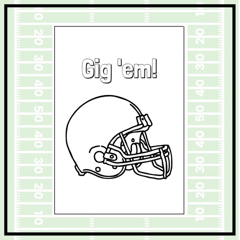 Texas A&M Coloring Page Football Coloring Worksheet Printable Worksheet ...