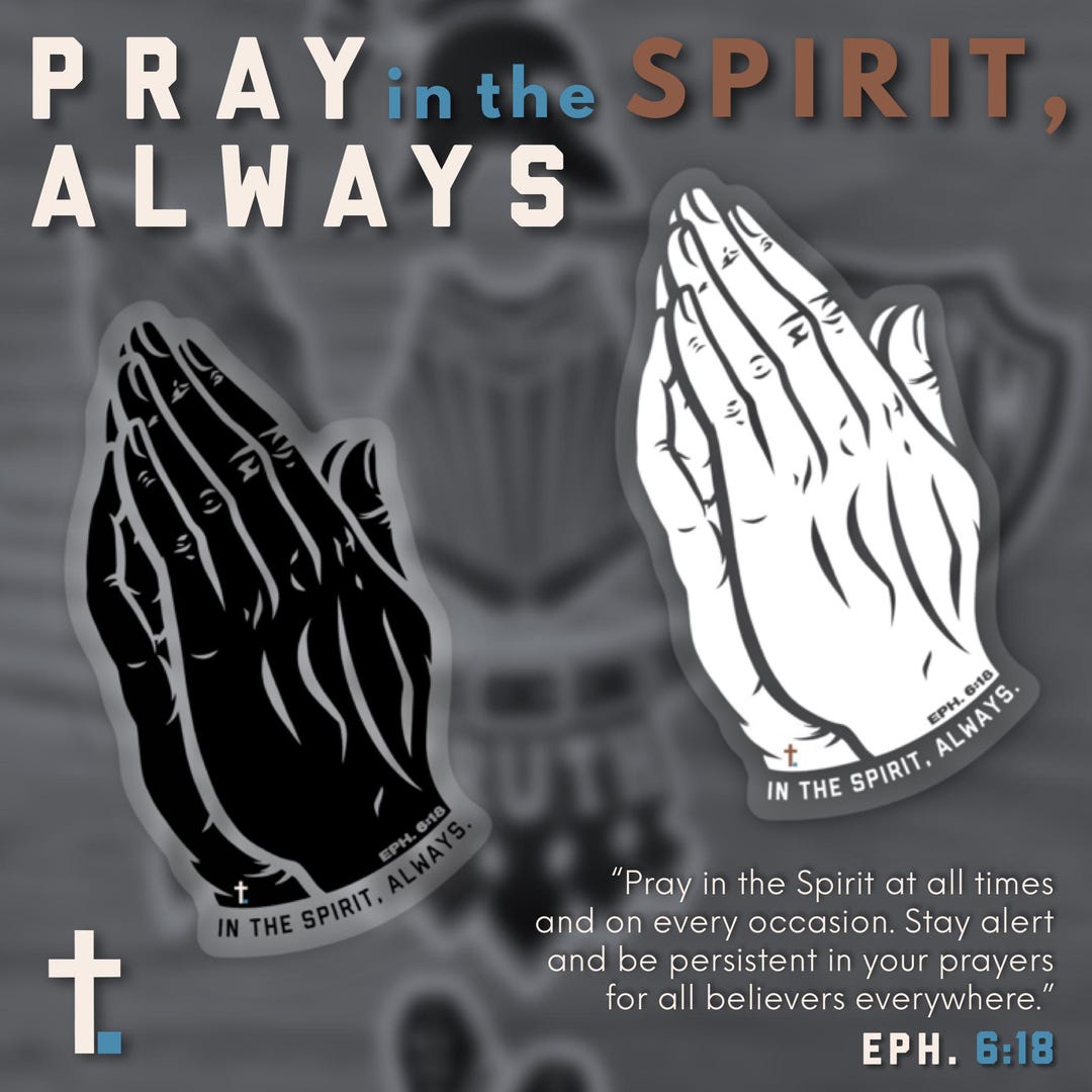 Pray in the Spirit Vinyl Sticker | Black or White | "praying Hands ...
