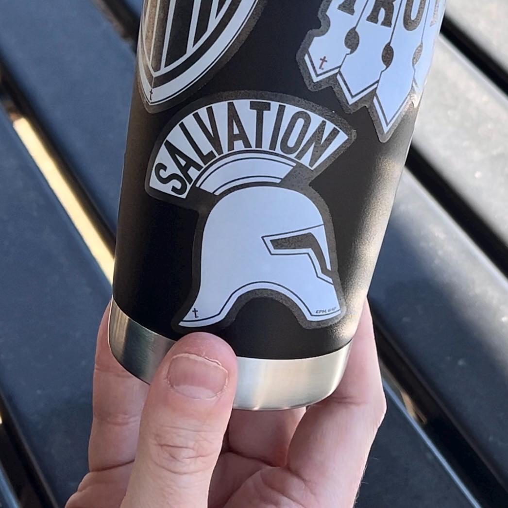 Helmet of Salvation Vinyl Sticker | Black or White | Armor of God Faith ...