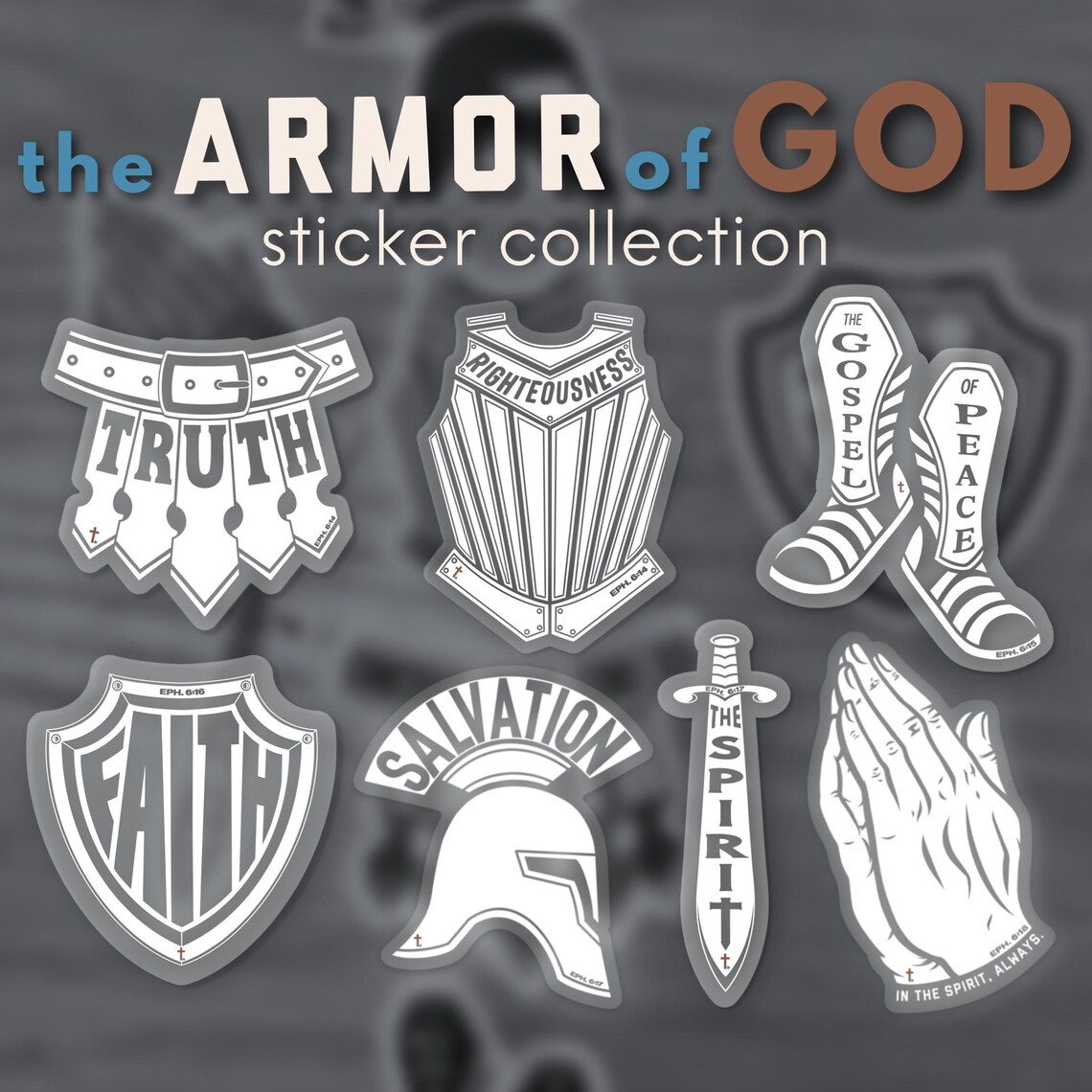 The Armor of God Vinyl Sticker Collection | Faith-based Christian ...