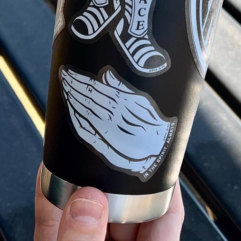 Pray in the Spirit Vinyl Sticker | Black or White | "praying Hands ...