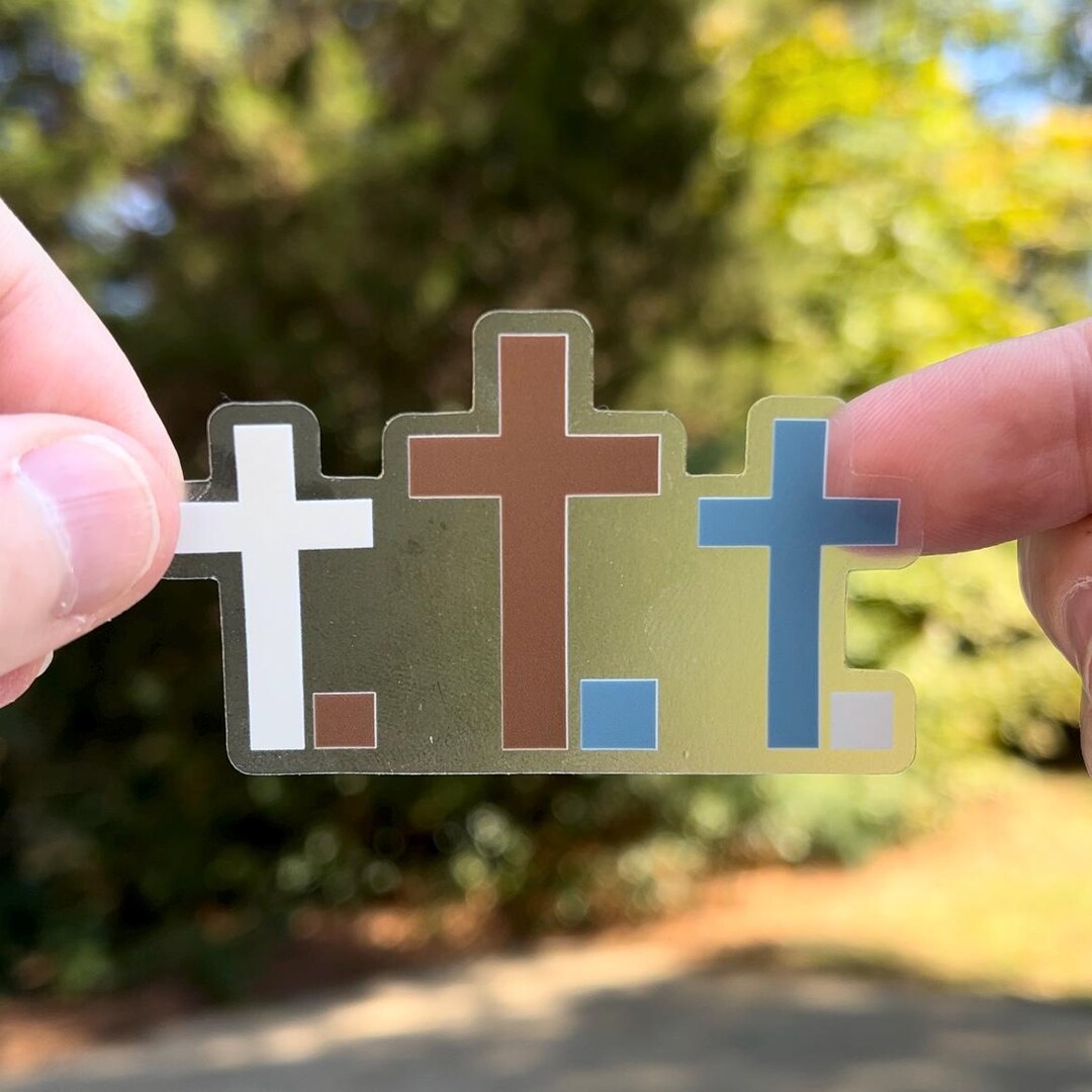 Three Crosses Vinyl Stickers | Stand Firm | Faith-based Christian ...