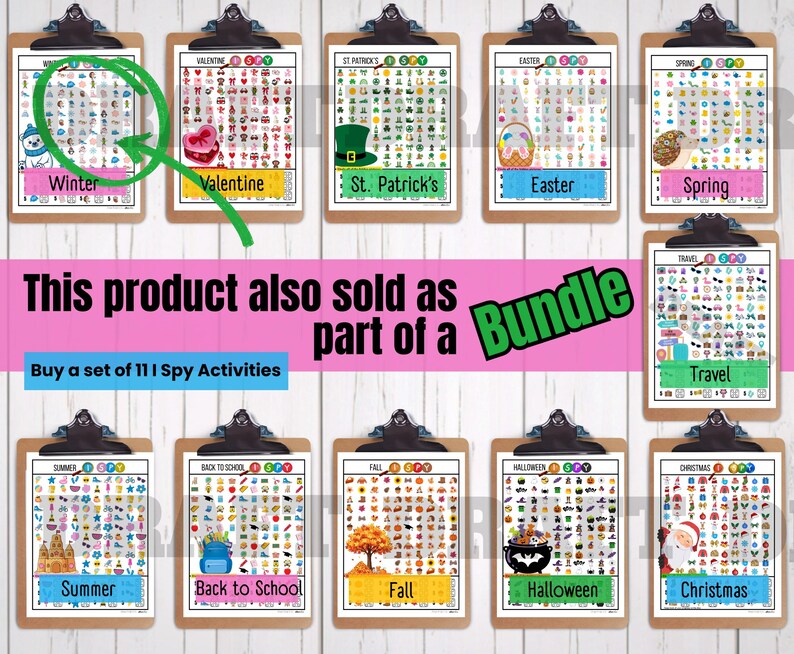 Winter Themed I Spy Game – Printable Kids Activity (PDF) Instant ...