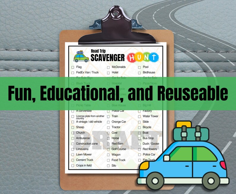 Road Trip Scavenger Hunt: Family Travel Game (digital Download) - Etsy
