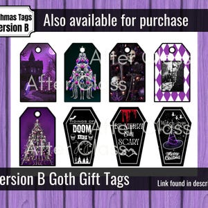 Printable Goth Christmas Gift Tags – Spooky Holiday Tags (digital ...