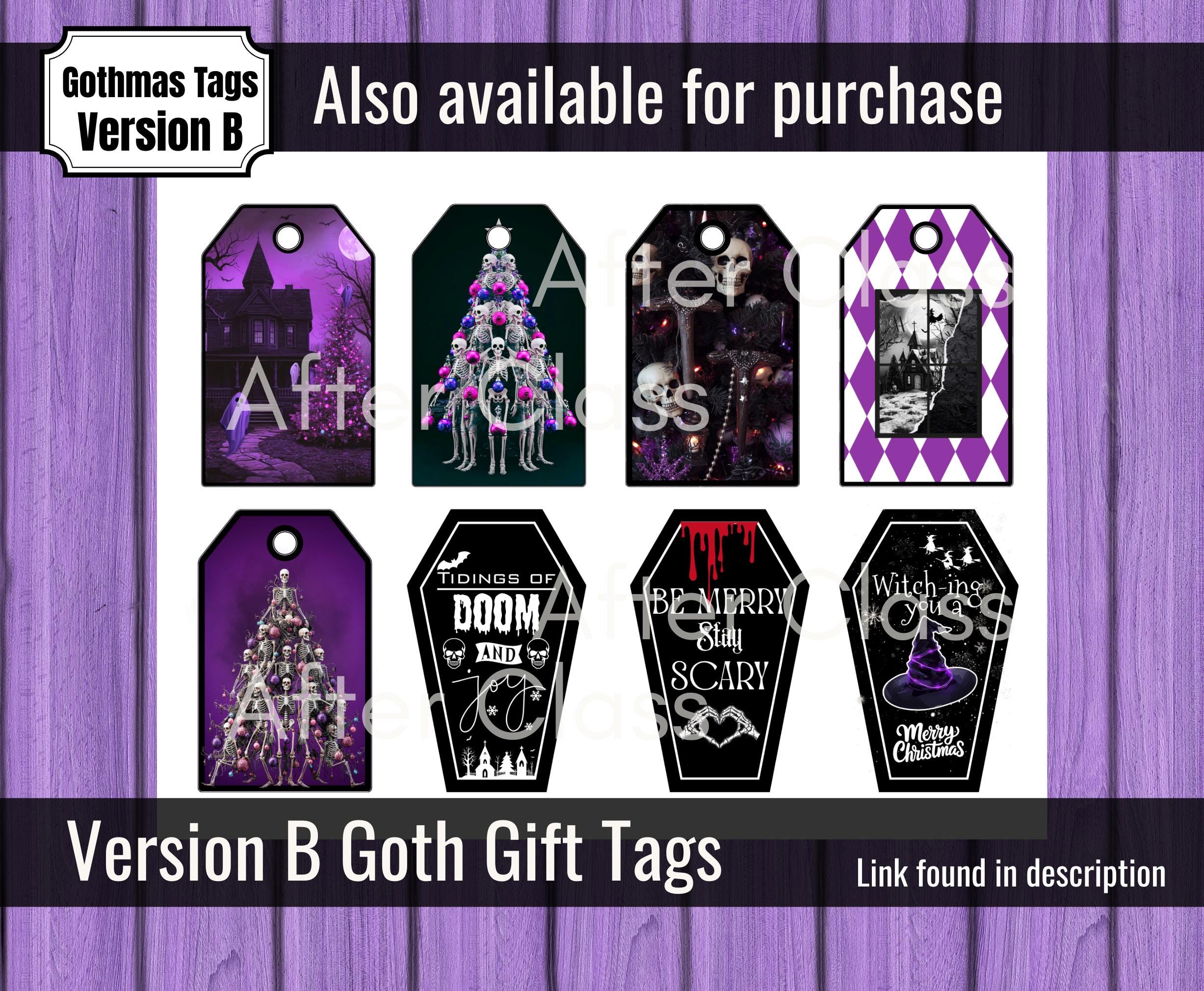 Printable Goth Christmas Gift Tags – Spooky Holiday Tags (digital ...