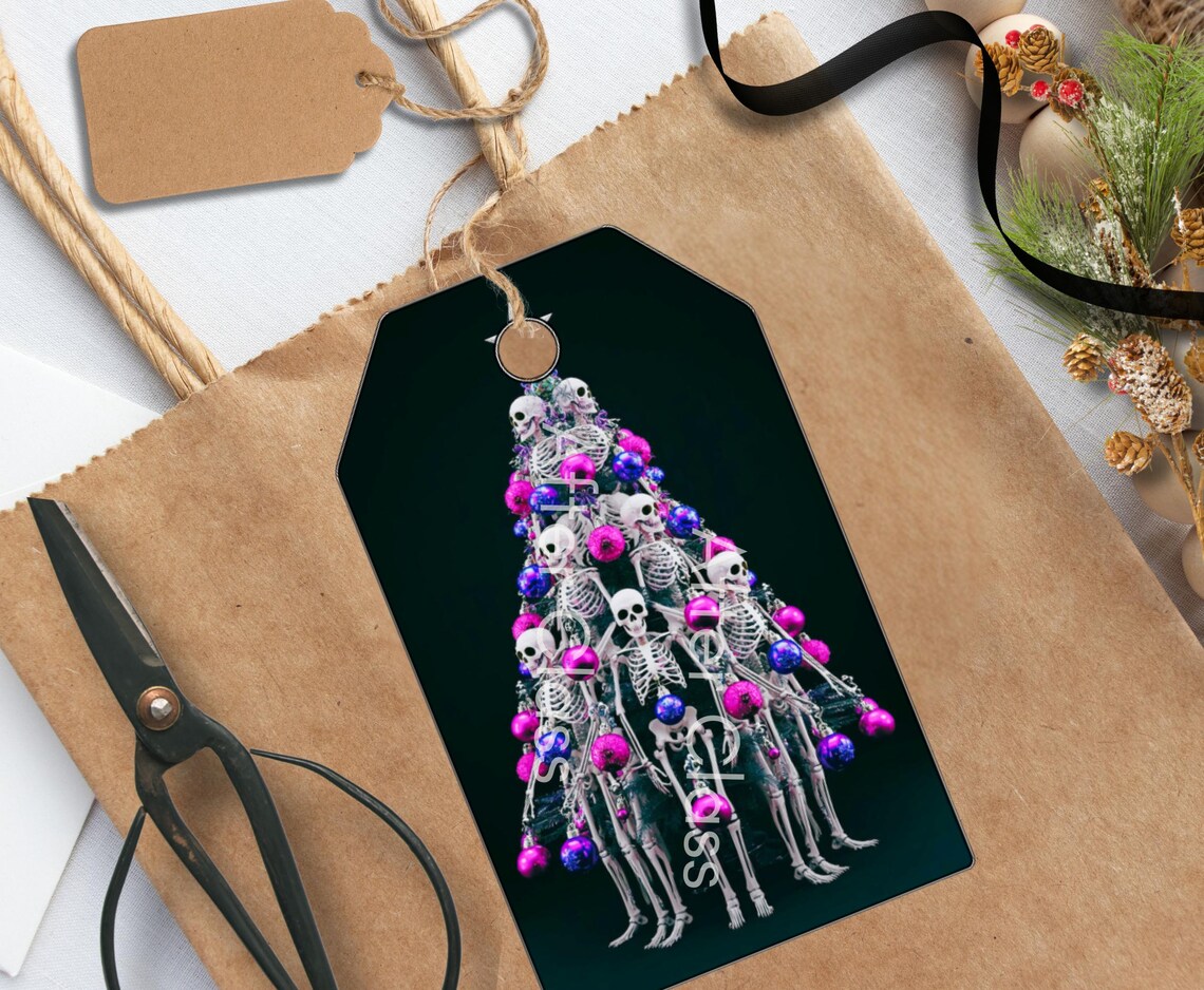 Printable Goth Christmas Gift Tags – Spooky Holiday Tags (digital ...