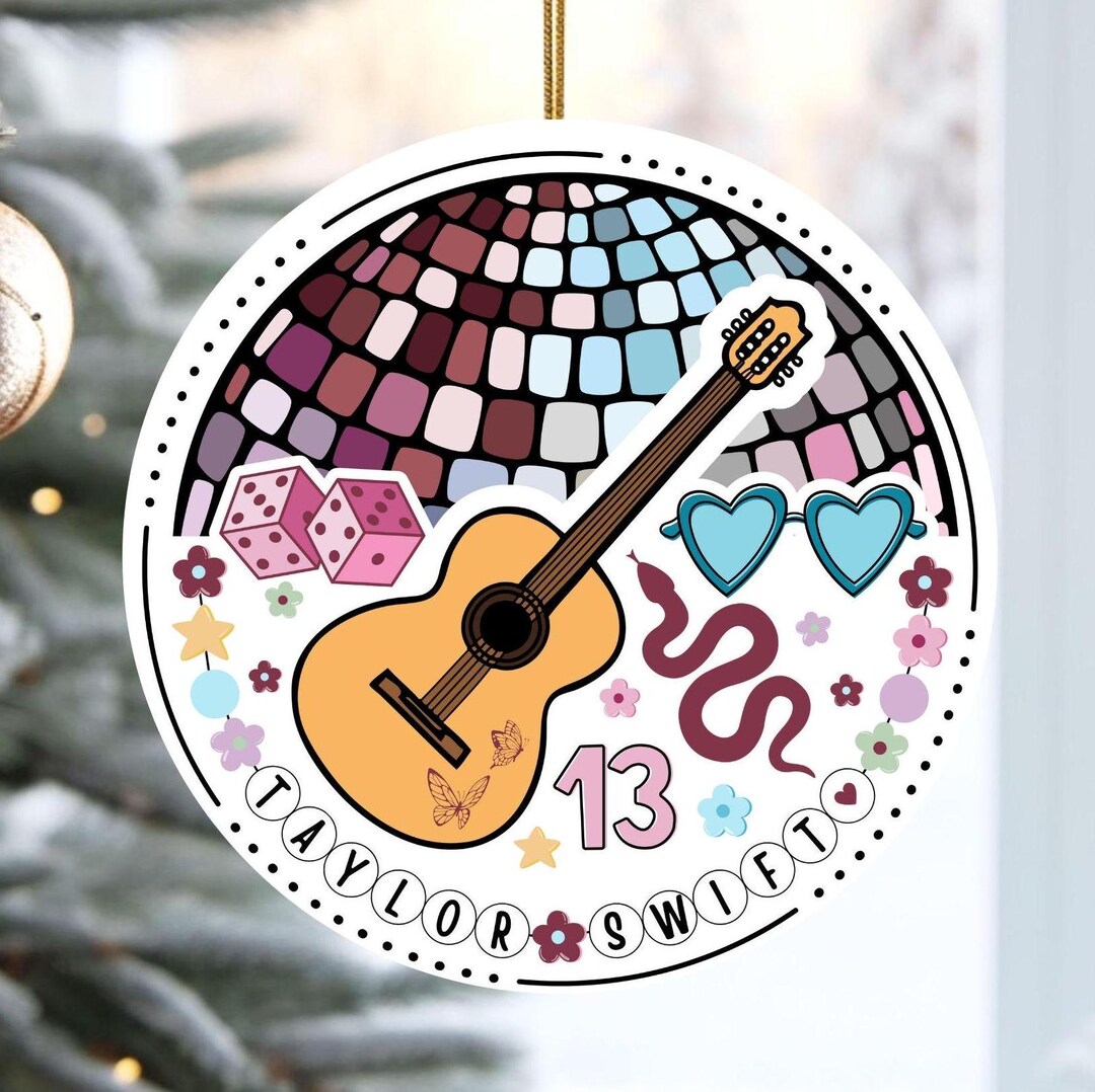 Taylor Swift Symbols Ornament. Symbols of Taylor. 13. Guitar. Disco ...