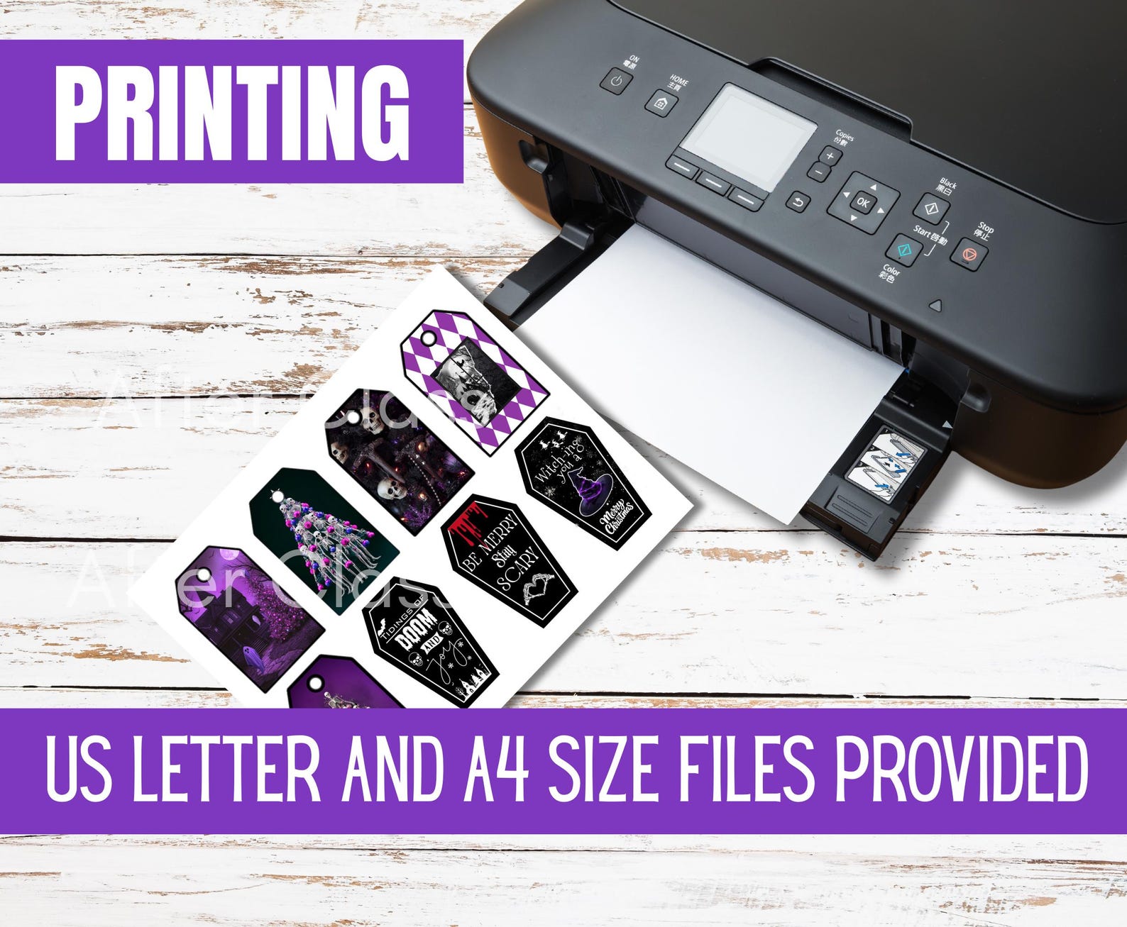 Printable Goth Christmas Gift Tags – Spooky Holiday Tags (digital ...
