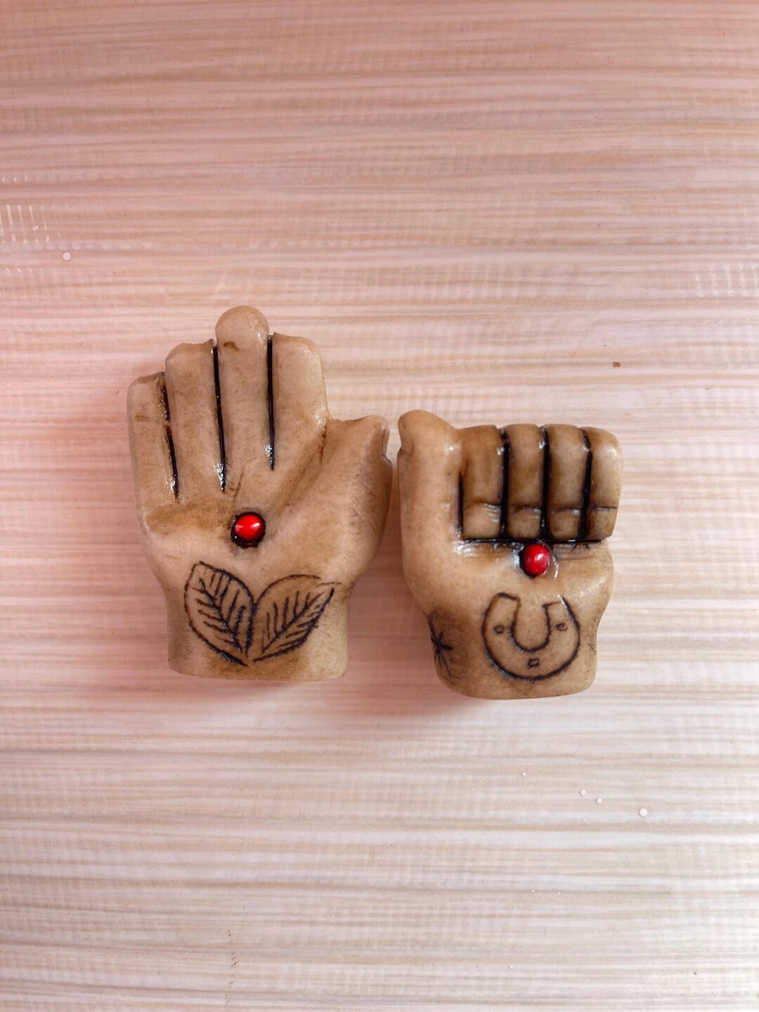 Handcrafted Ayni Andean Limestone Hands With Huayruro Seed: A Symbol of ...