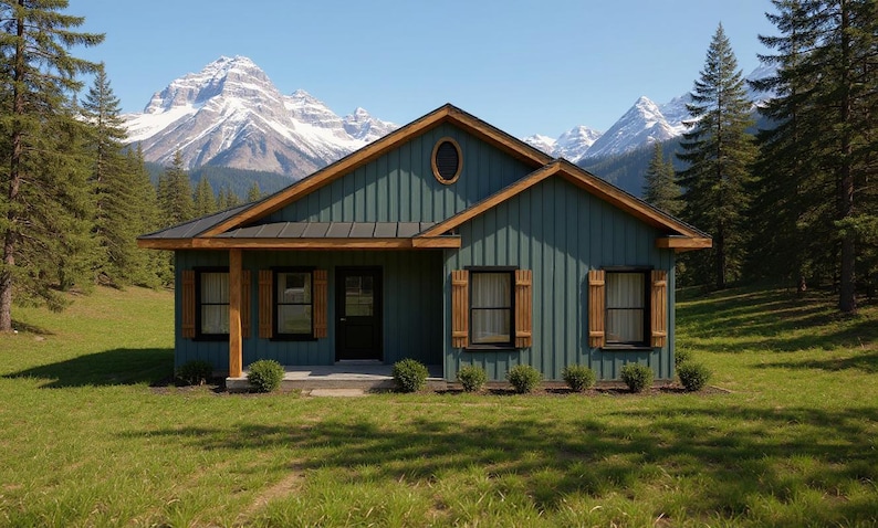 Modern Ranch Style Cabin: 985 (living) Sqft- 2bed - 1 Bath - Etsy