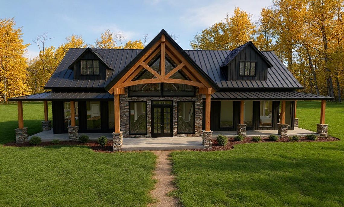 Mountain Cabin : 4,104 (living) Sqft-4bd-3.5ba-vaulted Ceiling and ...