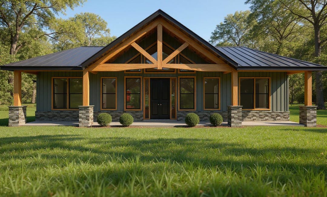Modern Farm House - 2,080 Sqft -3 Bedrooms, 2 Baths and Vaulted ...