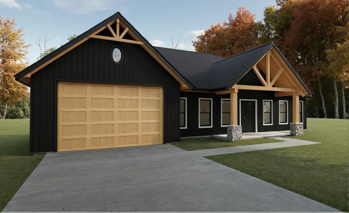 2,470 Sqft Modern Farmhouse 4bed/3.5 Bath and 2 Car Garage - Etsy