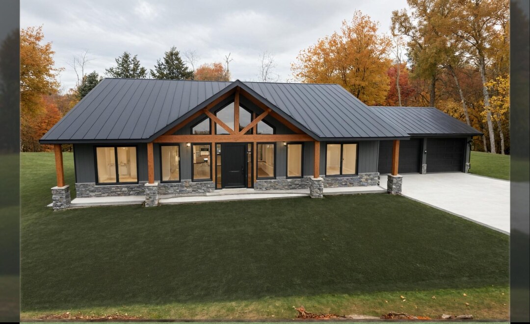2,080 Sqft of Living Space Farm House With - 3 Beds, 2 Baths and 3 Car ...