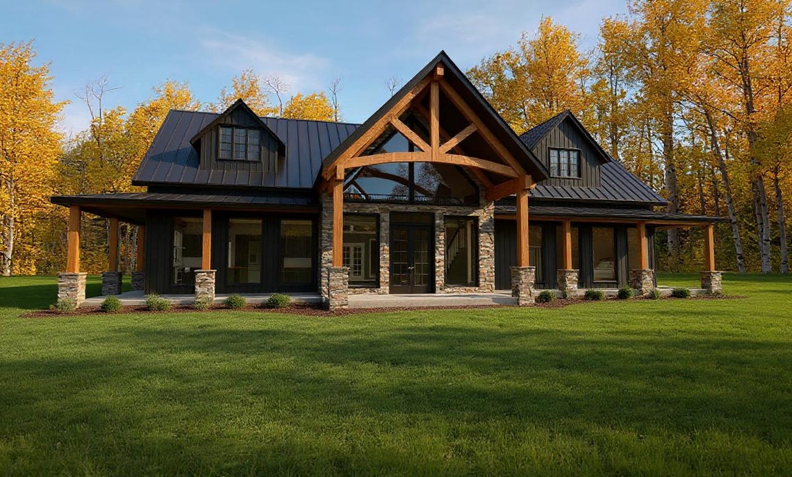 Mountain Cabin : 4,104 (living) Sqft-4bd-3.5ba-vaulted Ceiling and ...