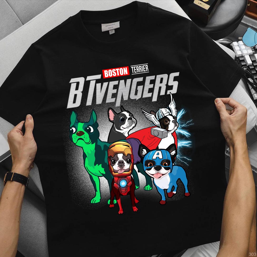 Marvel Avengers Boston Terrier Btvengers Shirt, Boston Terrier Dog Tee ...