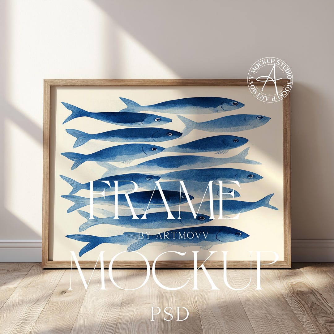 Horizontal Frame Mockup, Landscape Frame Mockup, Wall Frame Mockup ...