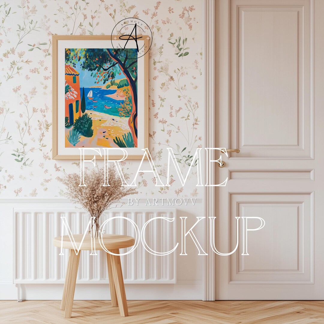 Cottagecore Frame Mockup: Vintage Art Print Display (PSD File) - Etsy