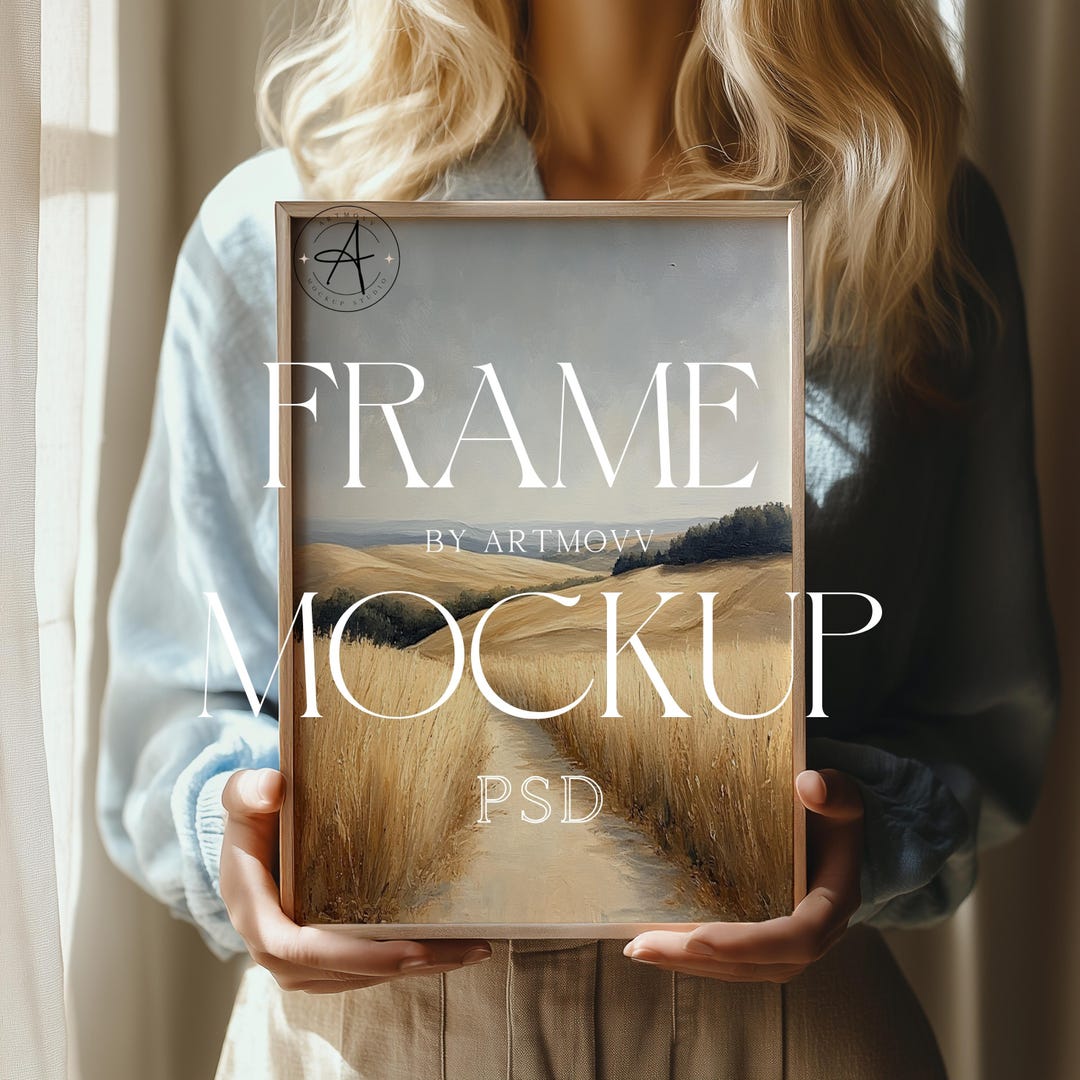 Frame Mockup With Person, DIN A Mockup Frame With Person, Frame ...