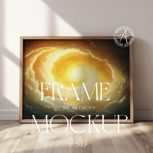 Horizontal Frame Mockup, Landscape Frame Mockup, Wall Frame Mockup ...