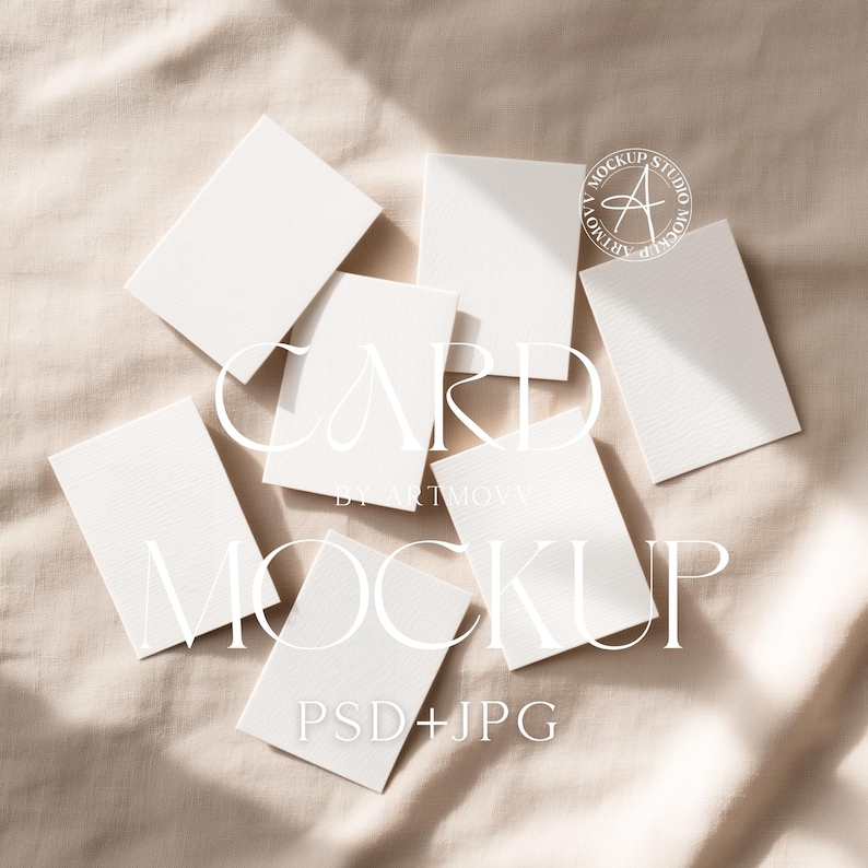 Affirmation Cards Mockup, Education Nursery Card Template, Smart Object ...