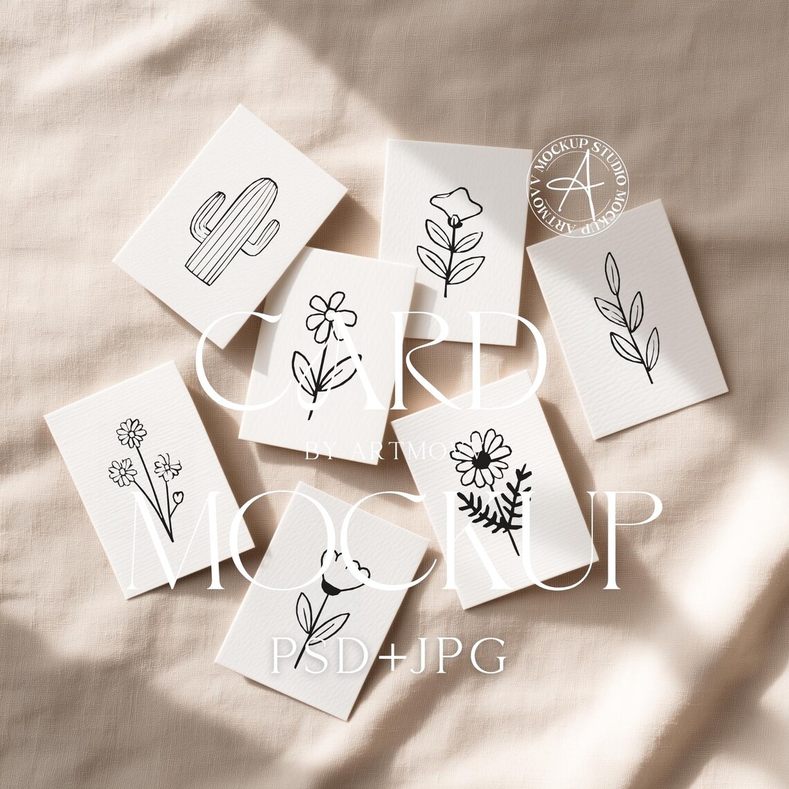 Affirmation Cards Mockup, Education Nursery Card Template, Smart Object ...