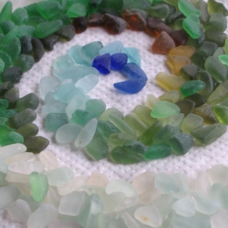 330 Small Sea Glass Shards Imperfections Art Mosaic Craft - Etsy