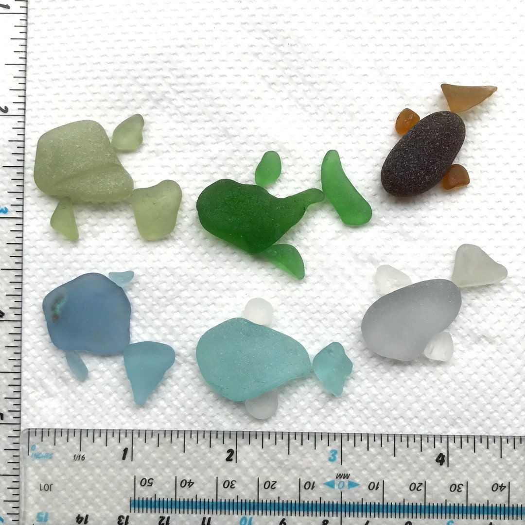 Sea Glass Fish Natural Surf Tumbled Beach Glass Art Mosaic and Craft ...