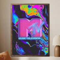 Funny MTV Poster | Hello MTV Welcome to My Crib Wall Art | Bold ...